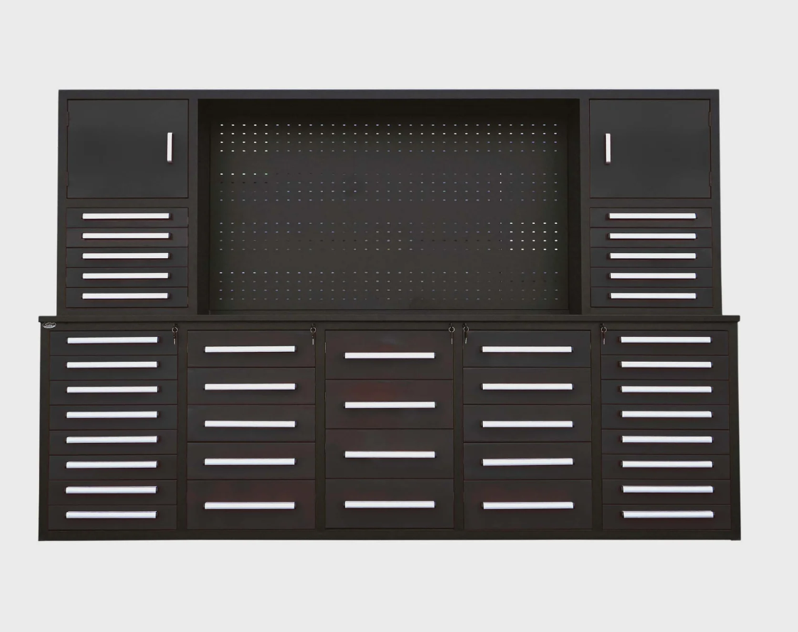 EzReCommerce. Steelman 10' Garage Cabinet Workbench (40 Drawers & 2 ...