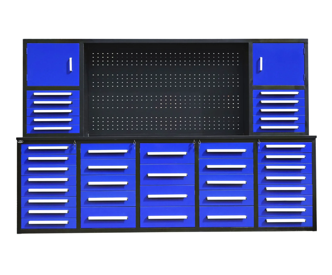 EzReCommerce. Steelman 10' Garage Cabinet Workbench (40 Drawers & 2 ...