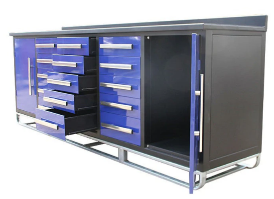 EzReCommerce. Steelman 10' Garage Cabinet Workbench (15 Drawers & 2 ...