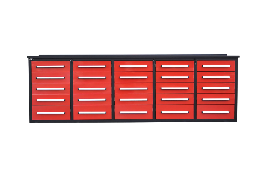 EzReCommerce. Steelman 10' Garage Cabinet Workbench (25 Drawers)