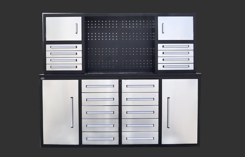 EzReCommerce. Steelman 7' Stainless Steel Garage Cabinet Workbench (18 ...