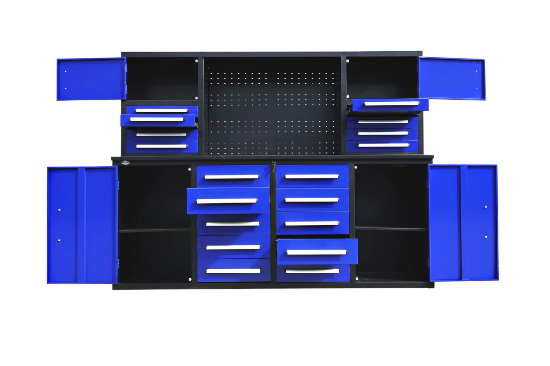 EzReCommerce. Steelman 7' Garage Cabinet Workbench (18 Drawers & 4 ...