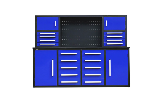 EzReCommerce. Steelman 7' Garage Cabinet Workbench (18 Drawers & 4 ...